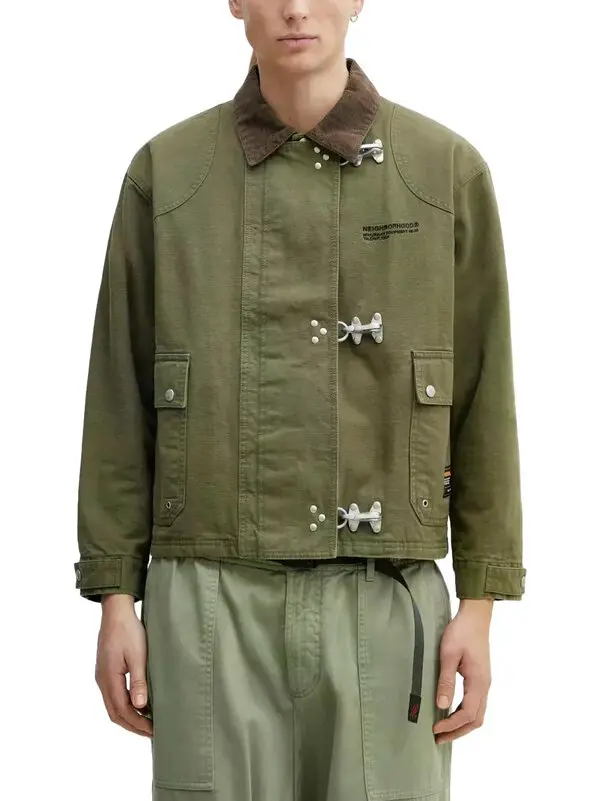 NEIGHBORHOOD Corduroy-collar Jacket - Green