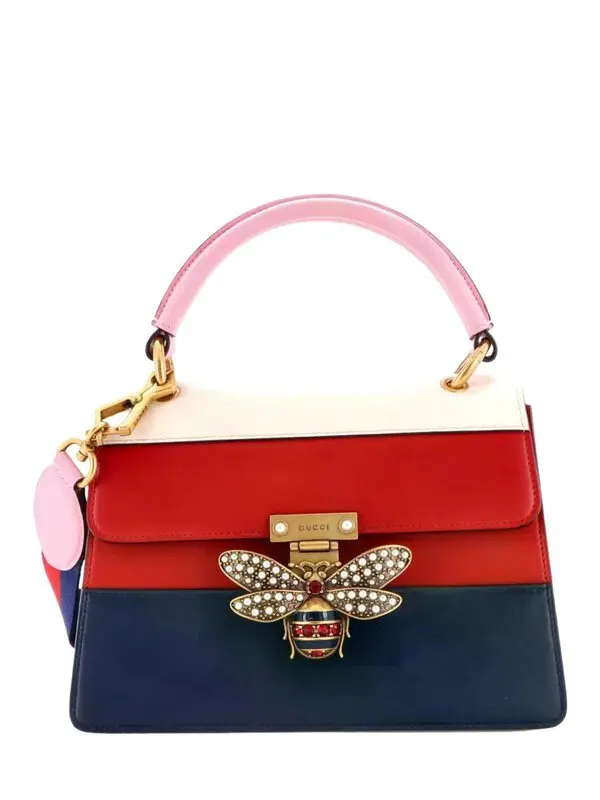 Gucci Queen Margaret Top Handle Bag Colorblock Leather Small Satchel - Multicolour