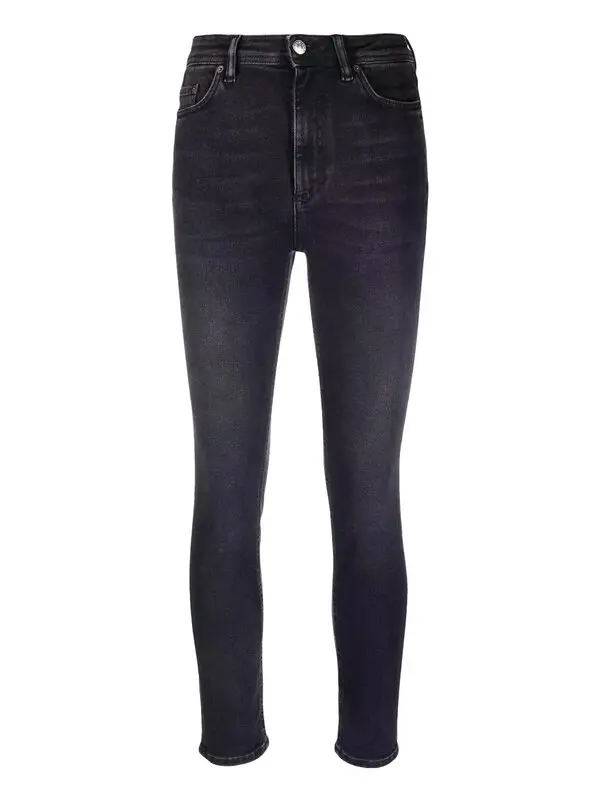 Acne Studios Peg Slim-fit Jeans In Washed - Black