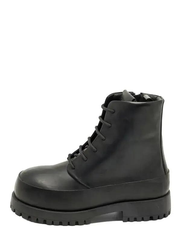 FERRAGAMO Fede Lace-up Combat Boots - Black