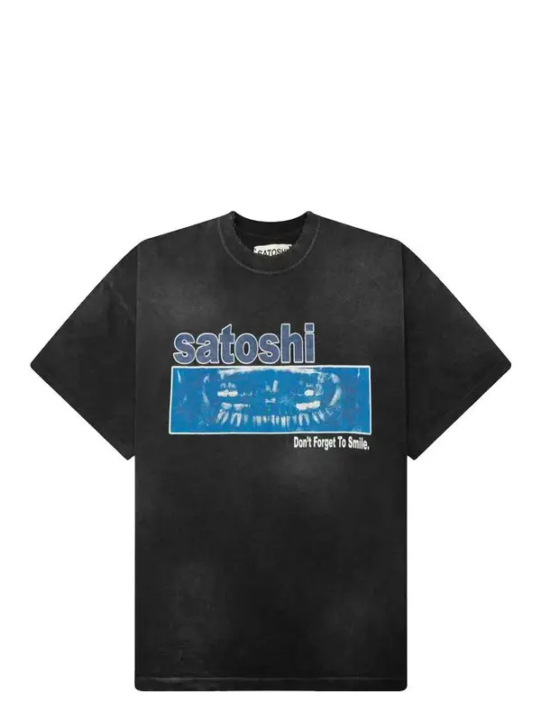 SATOSHI NAKAMOTO Graphic-print T-shirt - Black