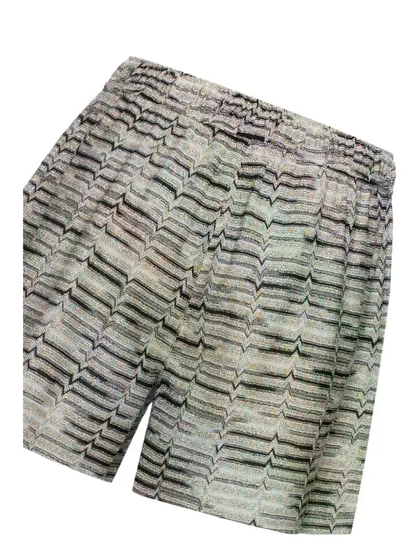 Missoni Zig-zag Knit Metallic Shorts - Neutrals