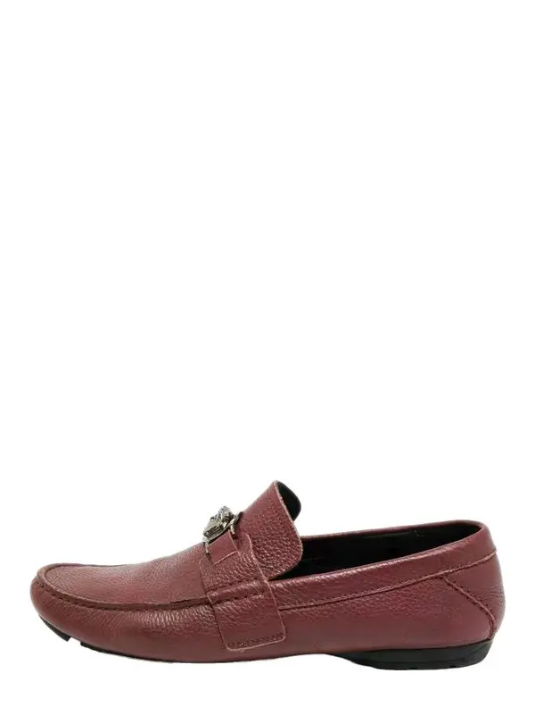 Versace Medusa Leather Loafers - Red