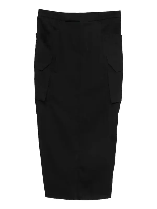 Rick Owens Firbanks Cargo Maxi Skirt - Black