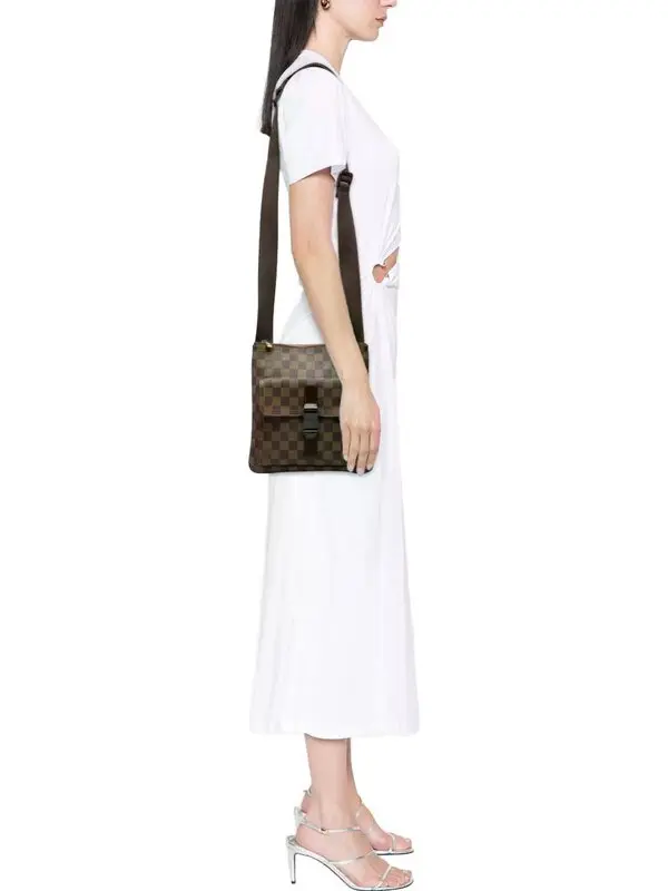 LOUIS VUITTON Damier Ebene Pochette Melville Crossbody Bag - Brown