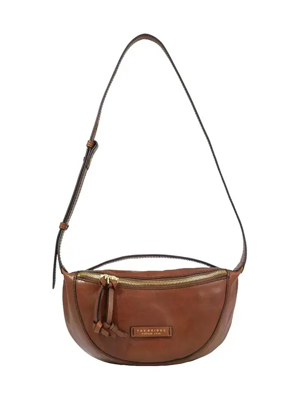 THE BRIDGE Leather Crossbody Bag - Brown