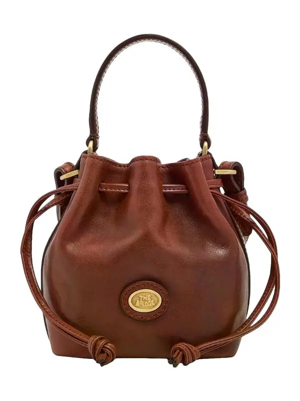 THE BRIDGE Leather Bucket Bag - Brown