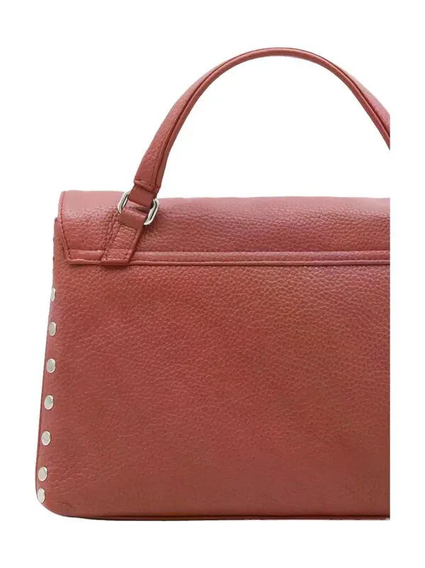 ZANELLATO Postina Studded Leather Shoulder Bag - Red