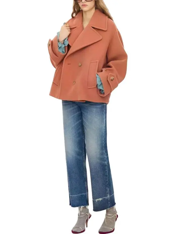 Chloé Faded Frayed-hem Bootcut Jeans - Blue
