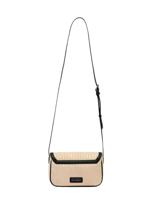 Karl Lagerfeld Karl Signature Woven Crossbody Bag - Neutrals