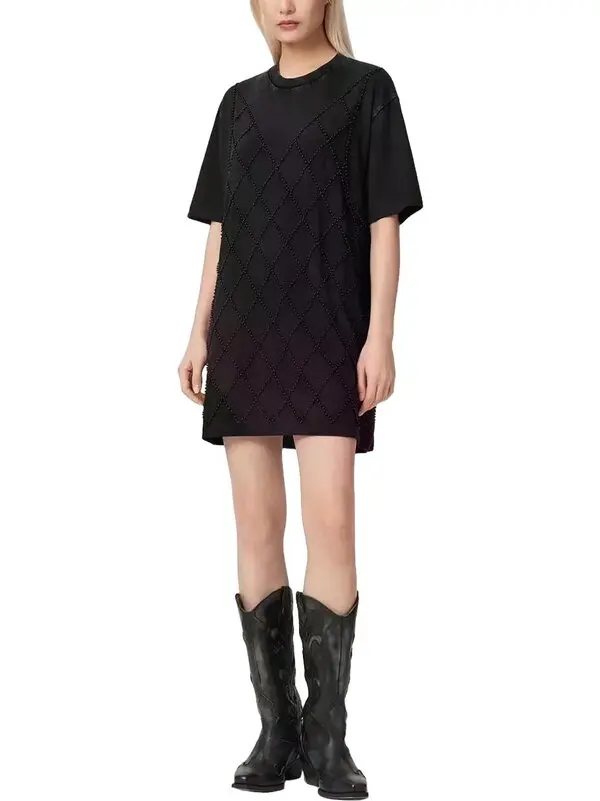 ALLSAINTS Darcey Bead-embellished Mini Dress - Black