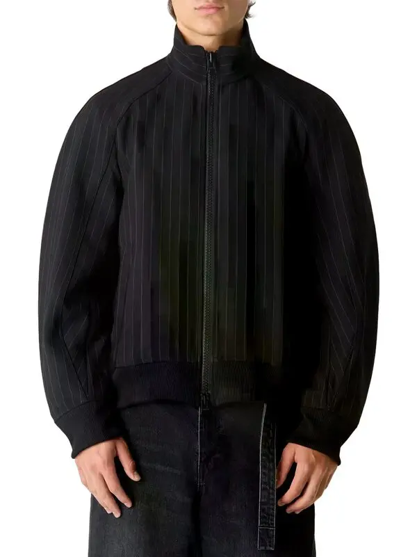 Sacai Pinstripe Bomber Jacket - Black