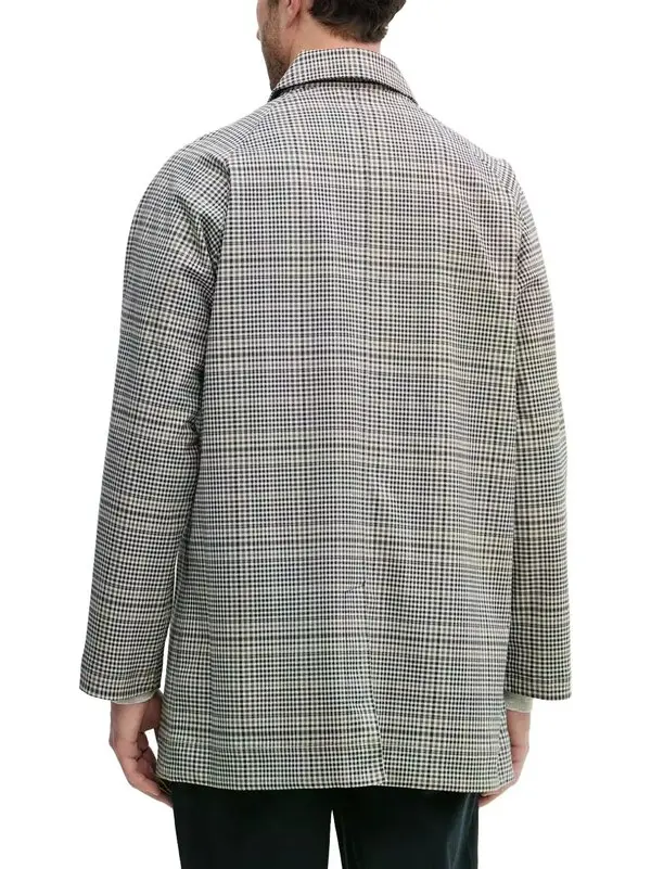 Barbour Roking Checked Waterproof Coat - Neutrals