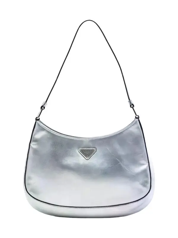 Prada Spazzolato Cleo Shoulder Bag - Silver
