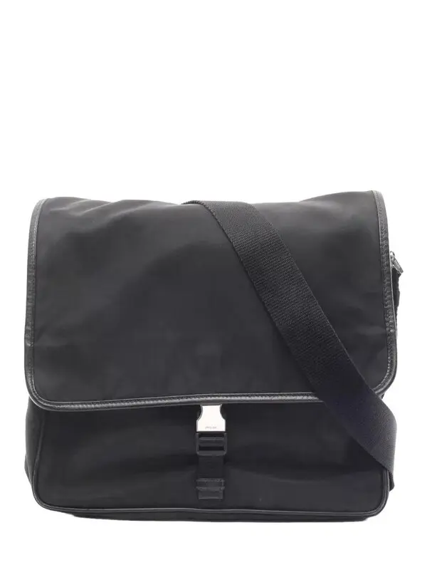 Prada 2000s Buckle-fastening Messenger Bag - Black