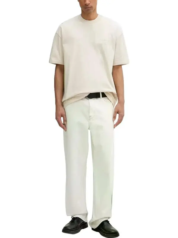 ALLSAINTS Xander Logo-embossed Crew-neck T-shirt - Neutrals
