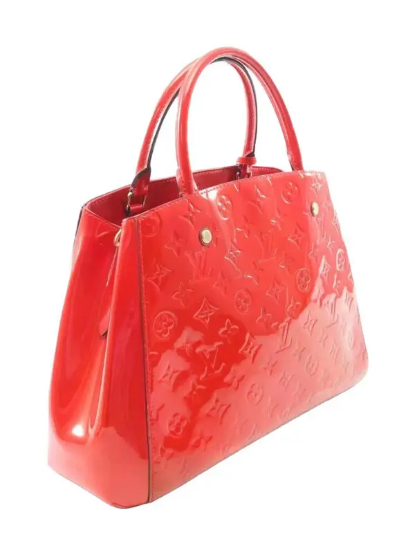 LOUIS VUITTON Montaigne Mm Monogram Tote Bag - Red