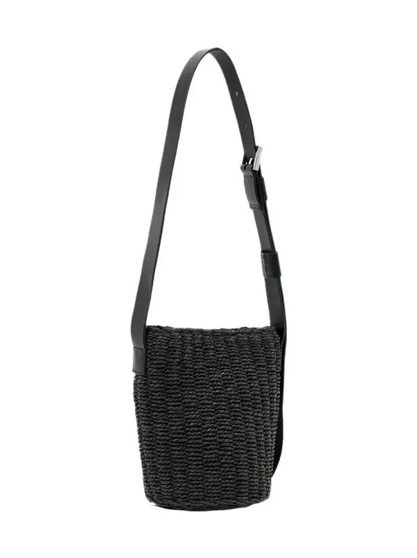 ALLSAINTS Alba Woven Bucket Bag - Black