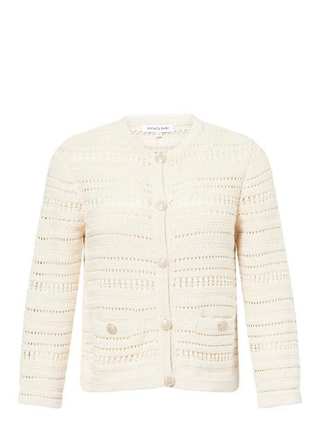 Veronica Beard Bellingham Cotton Knit Cardigan - Ecru