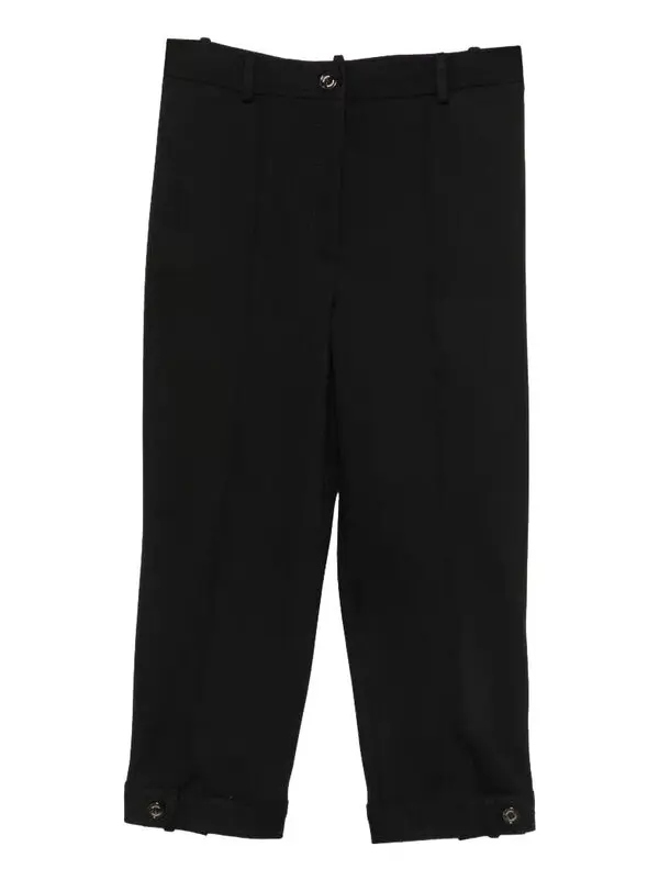 Sandro Pintuck Detail Cropped Trousers - Black