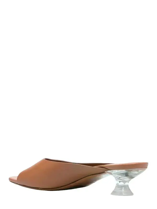 TOD'S Leather Mule Sandals - Brown