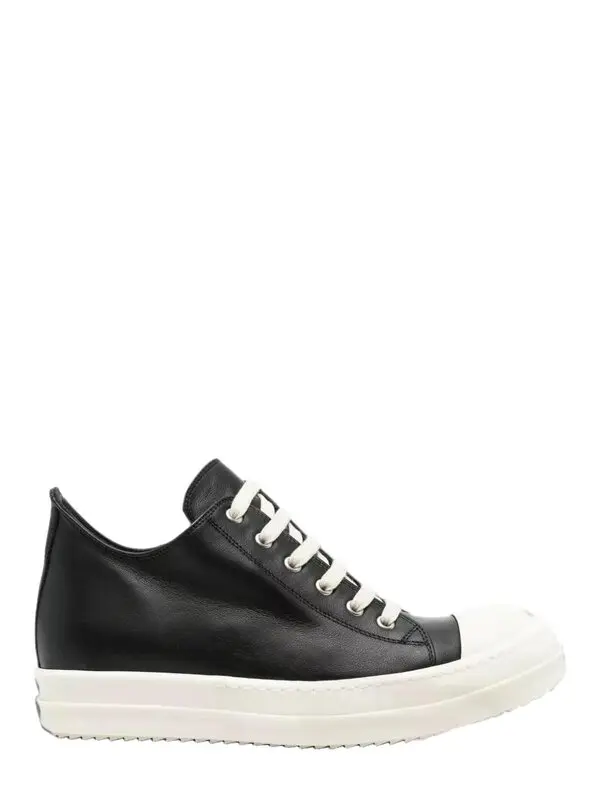 Rick Owens Lace-up Leather Sneakers - Black