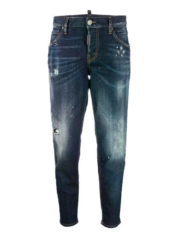 Dsquared2 Hockney Cropped Jeans - Blue