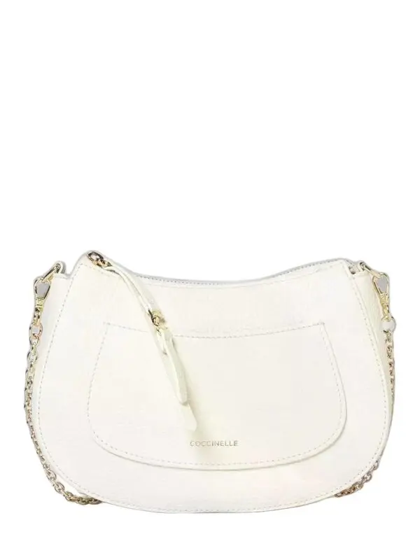 COCCINELLE C-easy Grained Leather Shoulder Bag - Neutrals