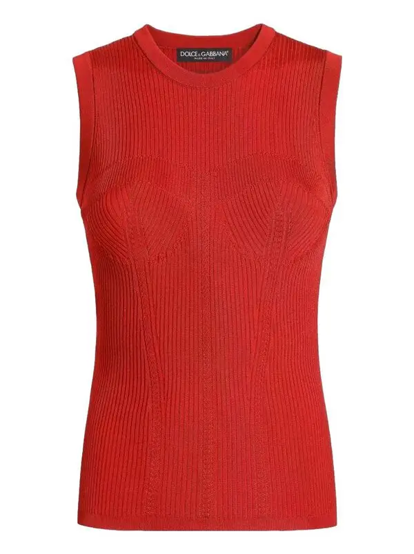 Dolce & Gabbana Knit Tank Top - Red