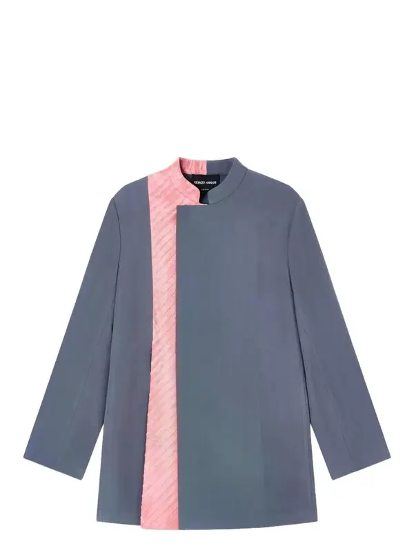 Giorgio Armani Panelled Coat - Grey