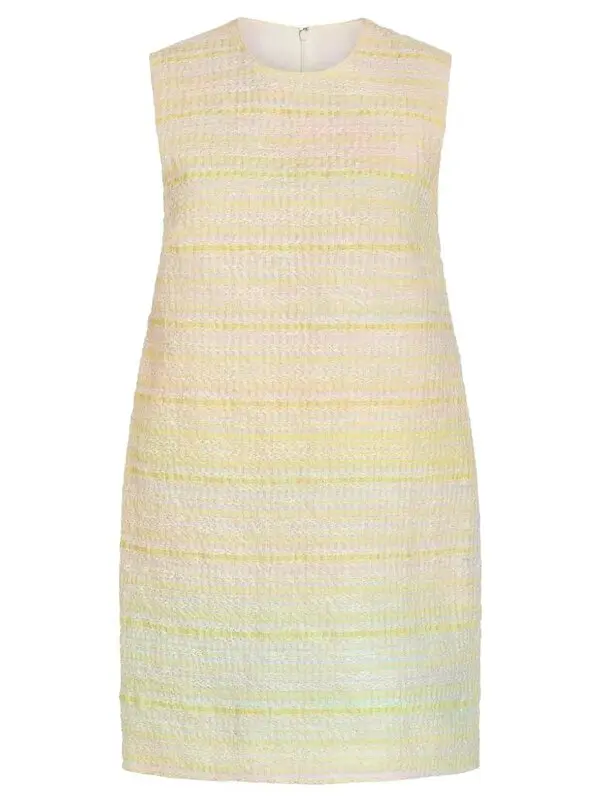 MARKARIAN Daisy Striped Textured Mini Dress - Yellow