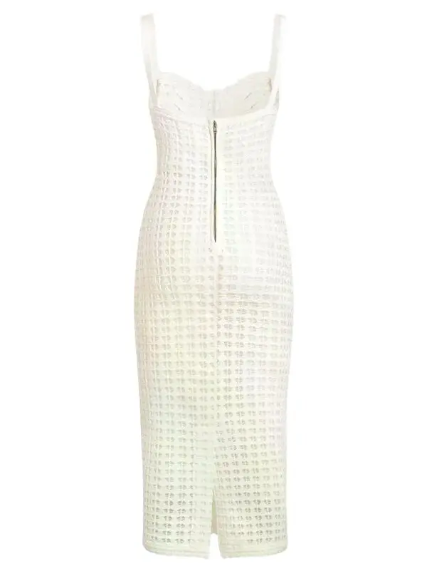 Dolce & Gabbana Crochet Bustier Dress - White