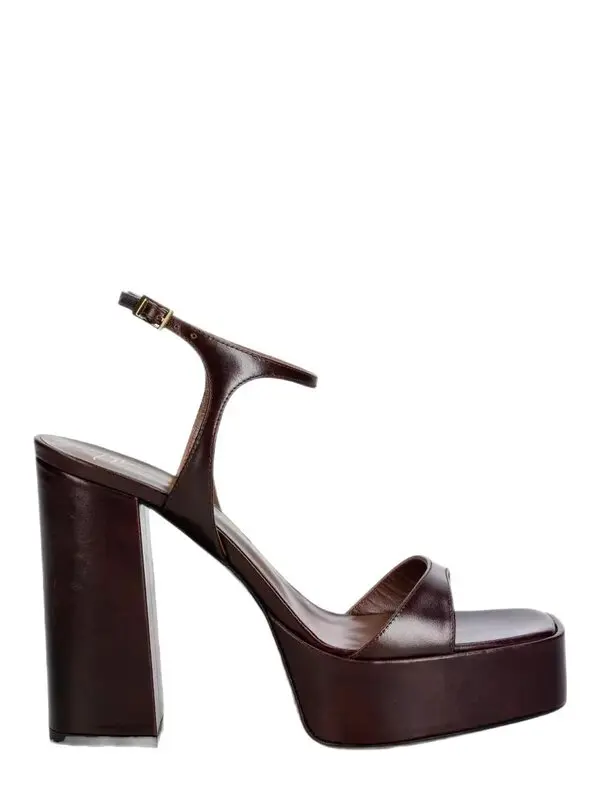GIUSEPPE ZANOTTI Block Heel Platform Sandals - Brown