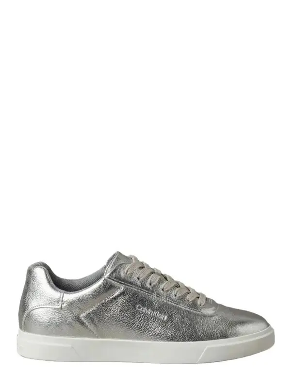 Calvin Klein Tone Logo Print Sneakers - Silver