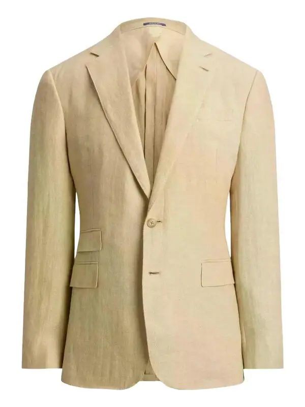 Ralph Lauren Purple Label Kent Hand-tailored Linen Suit Jacket - Neutrals