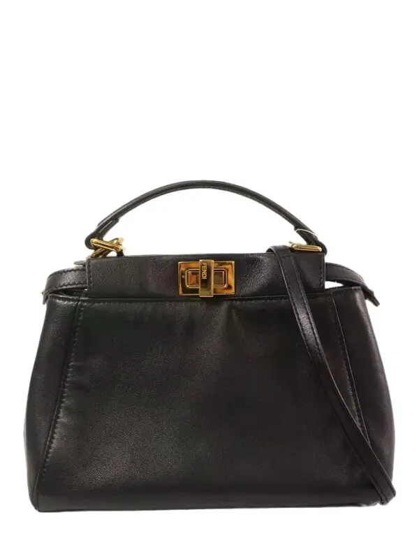 Fendi Mini Peekaboo Tote Bag - Black