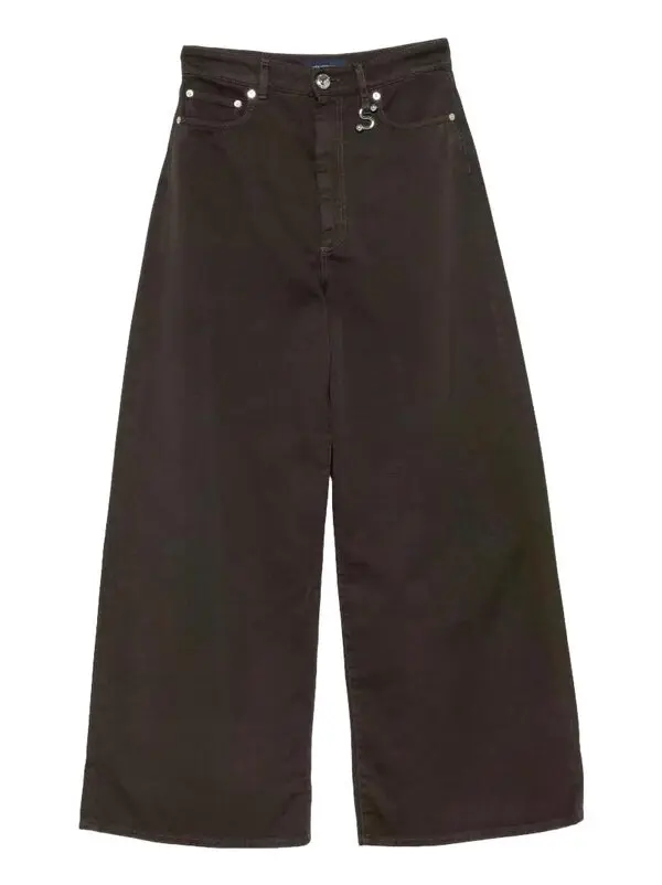 Sportmax S-detail Wide-leg Jeans - Brown