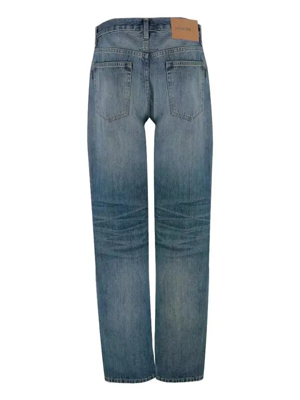 HAIKURE Straight-leg Washed-finish Jeans - Blue