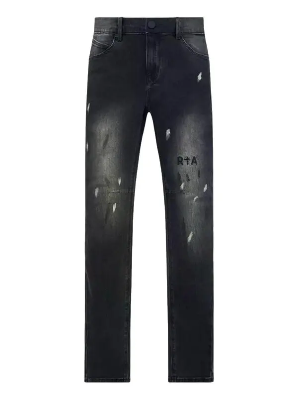 RtA Bryant Paint-splatter Jeans - Black