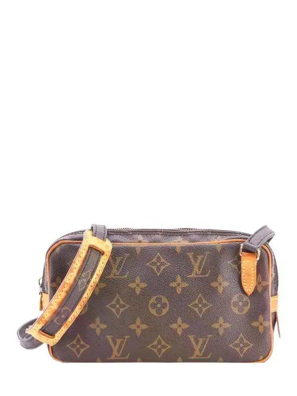 LOUIS VUITTON Pochette Marly Bandoulière Monogram Canvas Crossbody Bag - Brown