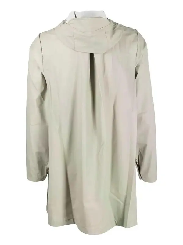Rains Drawstring Hooded Parka Coat - Neutrals