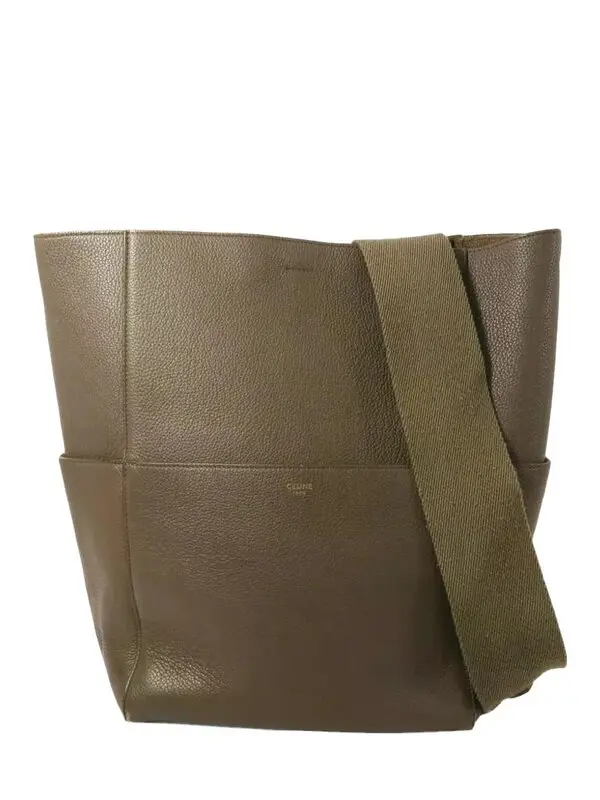 Celine Large Sangle Shoulder Bag - Grey