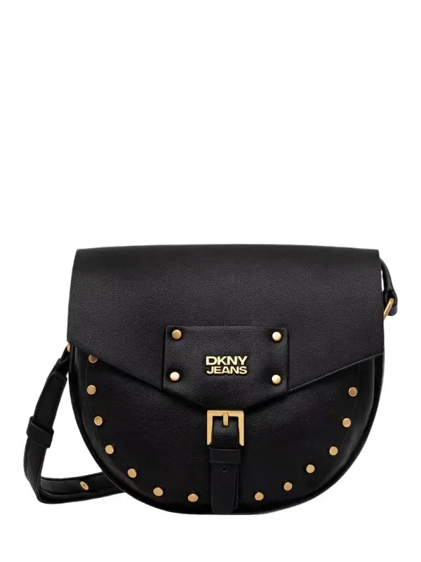 Dkny Payton Stud-embellished Shoulder Bag - Black