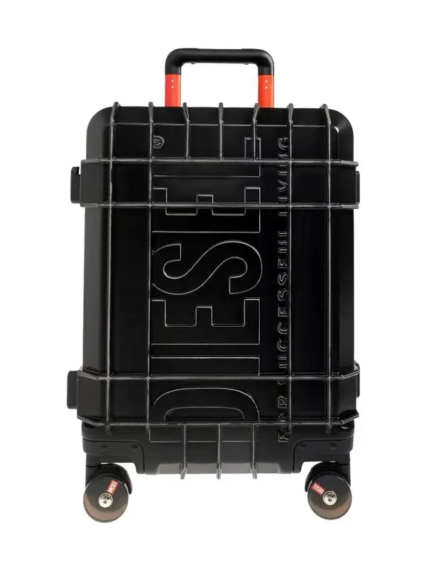 DIESEL® Embossed Logo Grid-pattern Trolley - Black