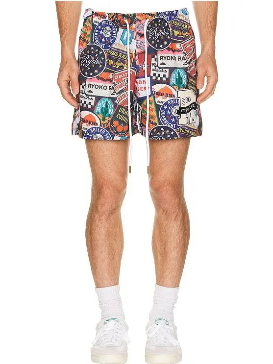 RYOKO RAIN Patch Collection Shorts - Multi