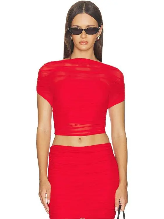 SEROYA Marsh Mesh Top In . Also - Red