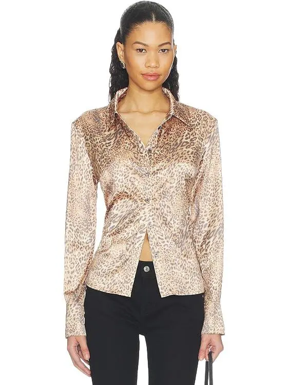 Lioness Angelic Printed Satin Shirt - Multi