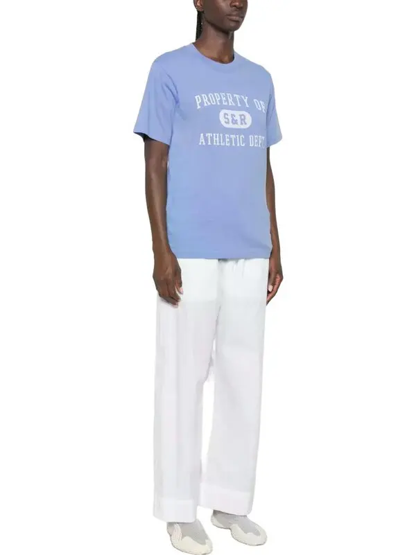 SPORTY & RICH Property Logo Print T-shirt - Blue