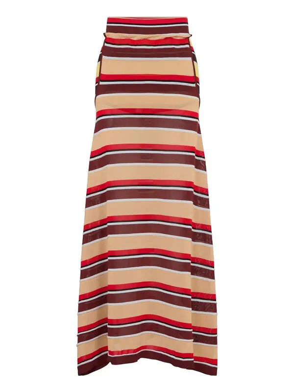 Rabanne Striped Maxi Skirt - Multi