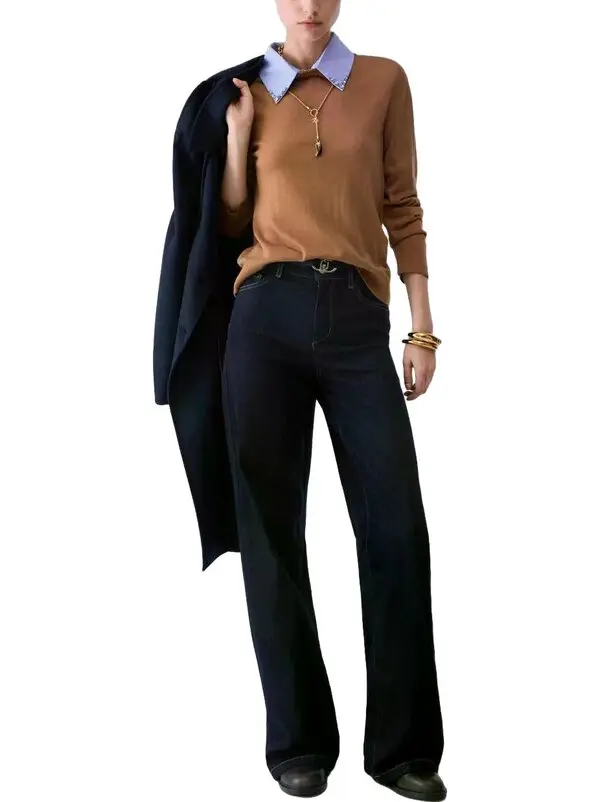 Liu Jo Belted Flared Jeans - Blue
